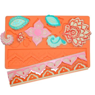 Chine Le gâteau de cuisson d'ustensiles de silicone de DIY usine la dentelle Mat Sustainable de silicone de fondant à vendre