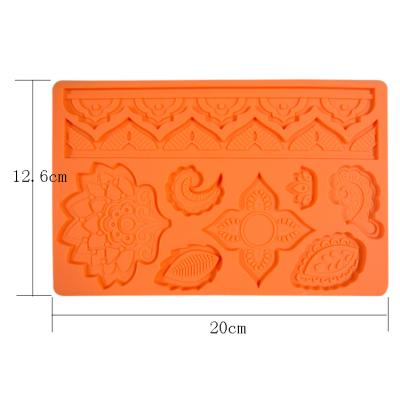 Chine Le gâteau de cuisson d'ustensiles de silicone de DIY usine la dentelle Mat Sustainable de silicone de fondant à vendre