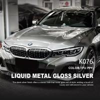 Quality K076 Liquid Metal Glossy Silver TPU Color Car Paint Protection Film Wapping Car Foil for sale