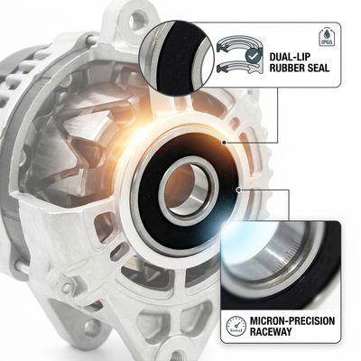 6203-RS rubber sealed bearing used in an automotive alternator assembly