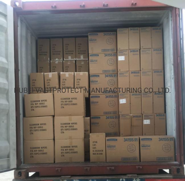 Anti-Static Lint Free 100% Polyester Microfiber Cleanroom Wipers for Industrial Use