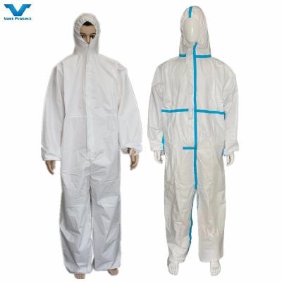China Categorie 3 Type 56 Beschermende veiligheid Niet-geweven polypropyleen wegwerp-microporeuze kleding Te koop