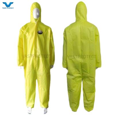 Cina Industriali giallo completo protettivo a prova di microporo tipo4 completamente chiuso in vendita