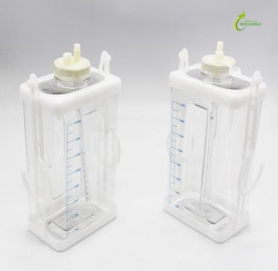 中国 2000ml医学ポリ塩化ビニールのプラスチック使い捨て可能な箱の排水のびん 販売のため