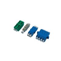 Quality Color Coded Female To Female LC To LC Fiber Adapter Plastic With Flange And Flangeless for sale