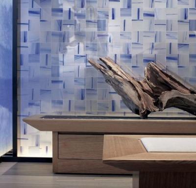 Cina Mattonelle ceramiche della parete di 150X150mm lustrate blu impermeabile utilizzate nella decorazione della parete del ristorante in vendita