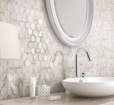 Cina tessere di vetro di forma esagonale di 300x300mm/piastrella di ceramica esteriore in vendita
