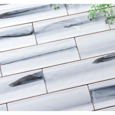 Cina parete ceramica lucida del fondo delle mattonelle del sottopassaggio di pollice di 100x300 4x12 decorativa in vendita