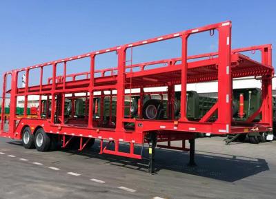 China Smooth Transportation 2 Axle Car Trailer With Triangle / Double Star / Double Money Tires for sale