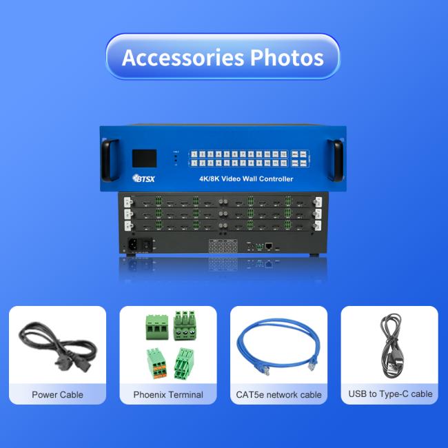 BTSX BIT-VWC-MD1212Ma 12x12 HDMI Seamless Splicer 4K60 Resolution 4K60 Seamless Matrix Switcher Seamless Matrix 12x12 for Control Centers