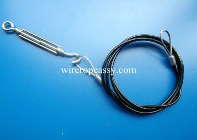 Cina Il cavo d'acciaio di PA della gru nera della copertura lancia 1200 - 1500mm con Turnbuckels in vendita