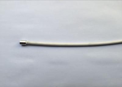 中国 5.0mm の白ポリ塩化ビニールのコーティングの 1 つの端の鋼鉄ケーブル会議のアルミニウム袖 販売のため