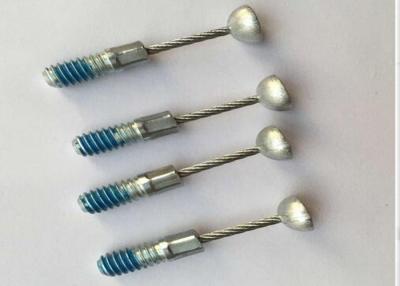 中国 9.0mm 亜鉛半球のニップル 2.0mm 電流を通されたケーブル鋼鉄ケーブルの付属品 販売のため