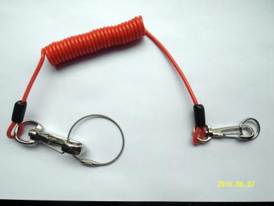 China 3.0mm Oranjerode Hulpmiddel/van het Veiligheidshulpmiddel Sleutelkoorden, het Plaatsen de Bescherming van de Sleutelkoorddaling Te koop