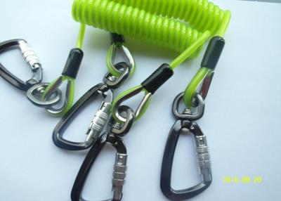 China 5.0mm Pu bedekten de Roestvrije Sleutelkoorden Groene SWL van het Veiligheidshulpmiddel 3 kg met Wartelhaak met een laag Te koop