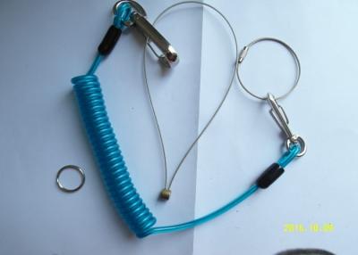 China o plutônio de 1.0mm revestiu correias retráteis da ferramenta da segurança da pesca com os ganchos e a porta-chaves do giro à venda