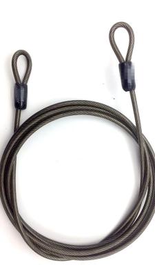 Cina accessori d'acciaio galvanizzati trasparenti del cavo ricoperti PVC di 4.0mm con il ciclo ed il ditale in vendita
