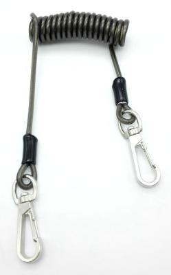 China Correia retrátil preta feita sob encomenda 2,5 - 3.0mm da segurança da ferramenta com gancho do giro à venda