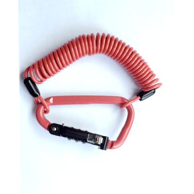 Cina PVC di 3.0mm che ricopre la mini serratura del cavo di combinazione arancio 3-Digit per sicurezza in vendita