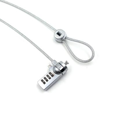 Cina Metal la serratura ricoprente d'acciaio del cavo di sicurezza del PVC per la serratura ROHS computer portatile/del taccuino in vendita