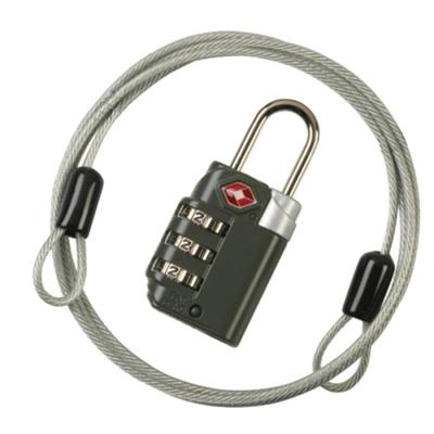 Cina il viaggio delle serrature/TSA dei bagagli della serratura 3-Dial TSA del cavo di sicurezza di combinazione 2-In-1 chiude in vendita