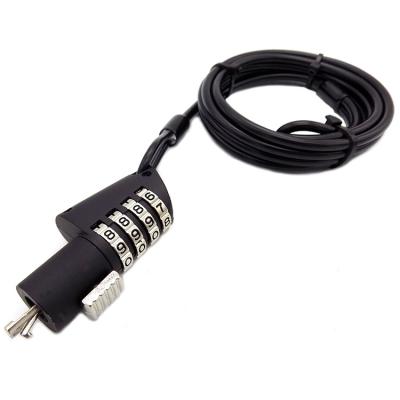 Cina Acciaio galvanizzato serratura del cavo di sicurezza di combinazione di 3 cifre per il taccuino del computer portatile in vendita