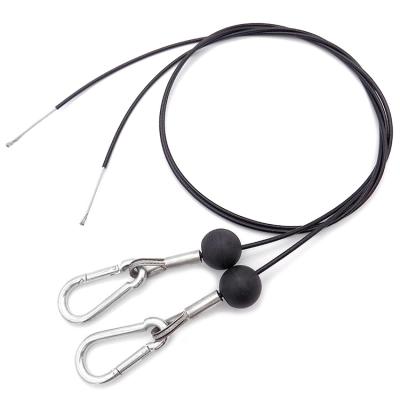Cina Assemblaggio cavi d'acciaio del cavo universale della palestra con la palla di nylon Carabiner in vendita