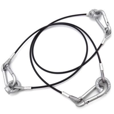 Cina Le Assemblee su ordinazione del cavo metallico hanno galvanizzato il cavo nero del filo di acciaio del PVC con la vite Bolt dell'occhio in vendita