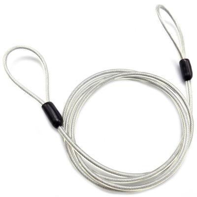 Cina l'Assemblea 7*7 del cavo metallico di 3.0mm rimuove il cavo trasparente dell'acciaio inossidabile del PVC con i doppi cicli in vendita