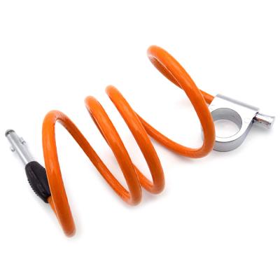 Cina Serratura rivestita della bici di combinazione del cavo di sicurezza del PVC dell'arancia del cavo metallico d'acciaio di Ø6mm in vendita