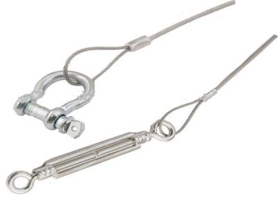 Cina Imbracature d'acciaio del cavo metallico del cavo di Galvanzied con Shackels e Turnbuckels in vendita