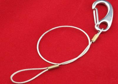 中国 ステンレス製 2.0mm/2.5mm は/安全鋲ばねホックが付いている鋼鉄ケーブル会議に電流を通しました 販売のため