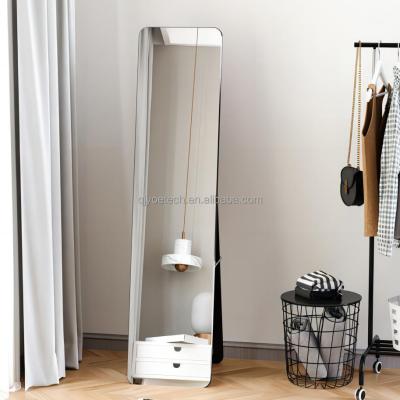 China Bedroom Floor Standing Rectangular Dressing Mirror with Magnifying Feature for sale