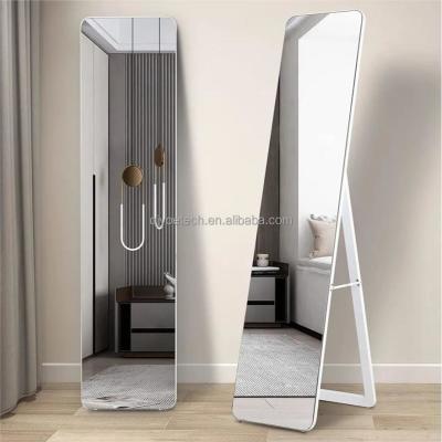 China Bedroom Floor Standing Rectangular Dressing Mirror with Magnifying Feature for sale