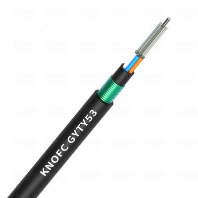 China Cabos de fibra ótica subterrâneos blindado do núcleo GYTY53 do revestimento dobro 24 à venda