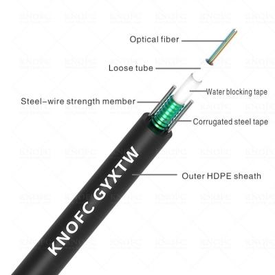 China Monomode--gepanzertes Kabel G652D 12core GYXTW für Antenne zu verkaufen
