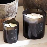 Quality 10oz Custom Luxury Candle Vessels Unique Black Empty Glass Jars With Lids And Boxes for sale