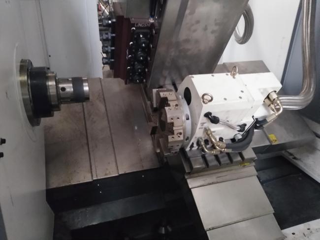 TCK56 lathe spindle close-up