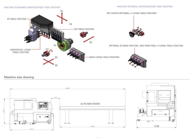 SM205 Swiss Type CNC Lathe Machine with Fanuc Controller System