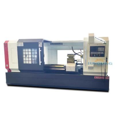 China 2 Axis 6 Tool Stations CNC Lathe Machine Flat Bed Type 3000mm Centers Distance for sale