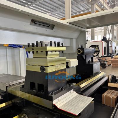 China 15kw CK6180 Heavy Duty Cnc Lathe Machine Manual Chuck And Tailstock With 4 Station Electrical Tool Holder for sale