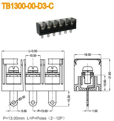 中国 プラスチック カバー 40A 黄銅 2-12 ポーランド人 20-8 AWG が付いている高圧障壁のターミナル ブロック 販売のため