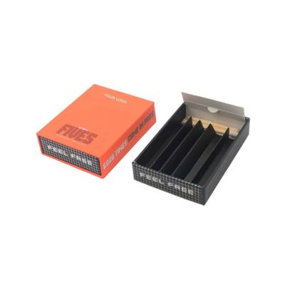 China Embossed Multipack Prerolls Joint Paper Box Packaging with Match Compartment for sale