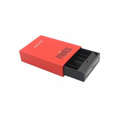 China Embossed Multipack Prerolls Joint Paper Box Packaging with Match Compartment for sale