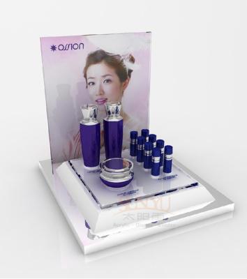 中国 光沢の表面が付いている化粧品の表示棚のスキン ケア プロダクト表示 Pmma 販売のため