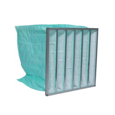 중국 Bag Air Filters With High Air Flow Rate Aluminum Frame HVAC F6 Synthetic Fiber 판매용