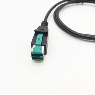 24V To USB-B Male And Hosiden Plug PoweredUSB Cable 12V 24V