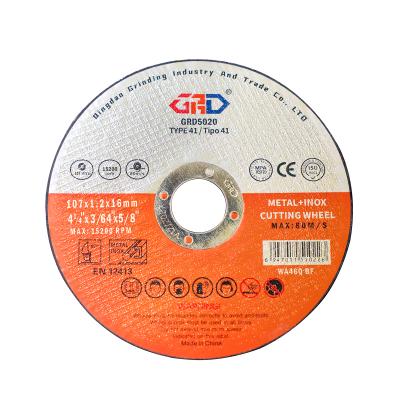 China Grinding Metal Cutting Disc Premium Cutting Wheel 4 Inch 107*1.2*16 mm for Stainless Steel Cut Off Disc for sale