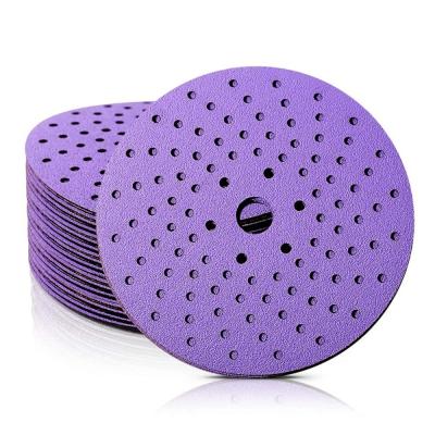 China Durable Purple Sandpaper Automotive Polishing Aluminum Oxide Sanding Belts SG Abrasive Porous Sand Paper for Car Sanding for sale