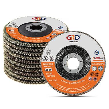 China SATC 200pcs Premium 5x7/8 Inch 125x22mm Zirconia Flap Disc 20-Package Sanding Grinding Disk Stainless Steel 115mm Diameter for sale